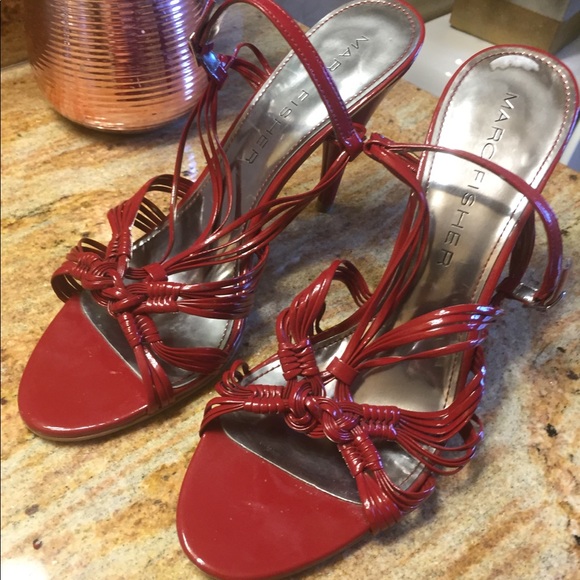 Shoes | Red Strappy Heels | Poshmark